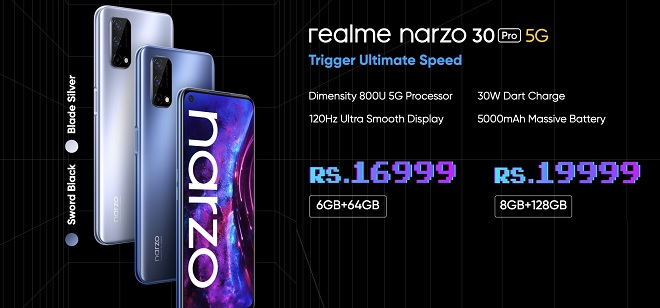 [Sale Live] Realme Narzo 30 Pro 5G First Sale Date: Flipkart Price Rs 16999, Launch Date ...
